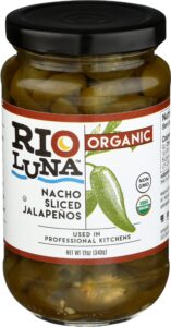 rio luna organic nacho sliced jalapenos, 12 oz