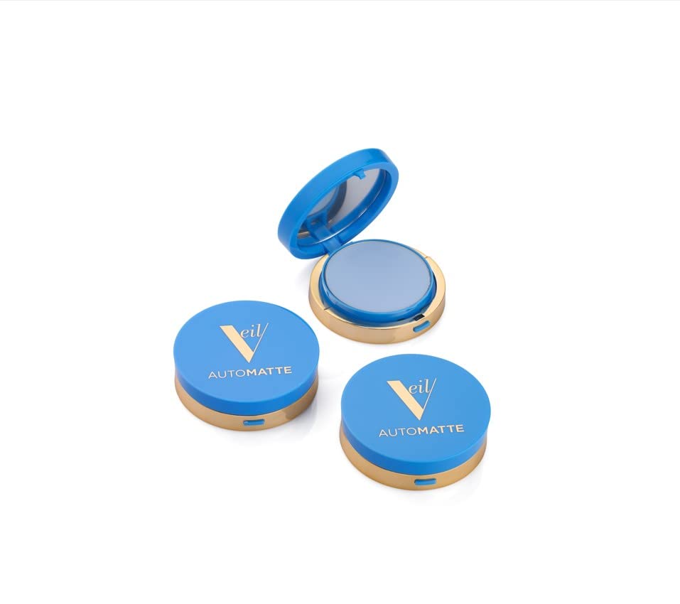 Veil Cosmetics | AutoMatte Mattifying Balm | Anti-Shine Translucent Powderless Makeup | Prime, Set, Mattify, Touch-Up & Remove Oil | Blur Pores & Fine Lines | Smooth Complexion | All Skin Types