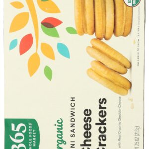 365 by Whole Foods Market, Organic Mini Cheese Sandwich Crackers, 7.5 Ounce