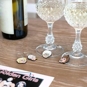 JUST FUNKY Golden Girls Wine Charms, Set of 4