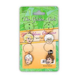 JUST FUNKY Golden Girls Wine Charms, Set of 4