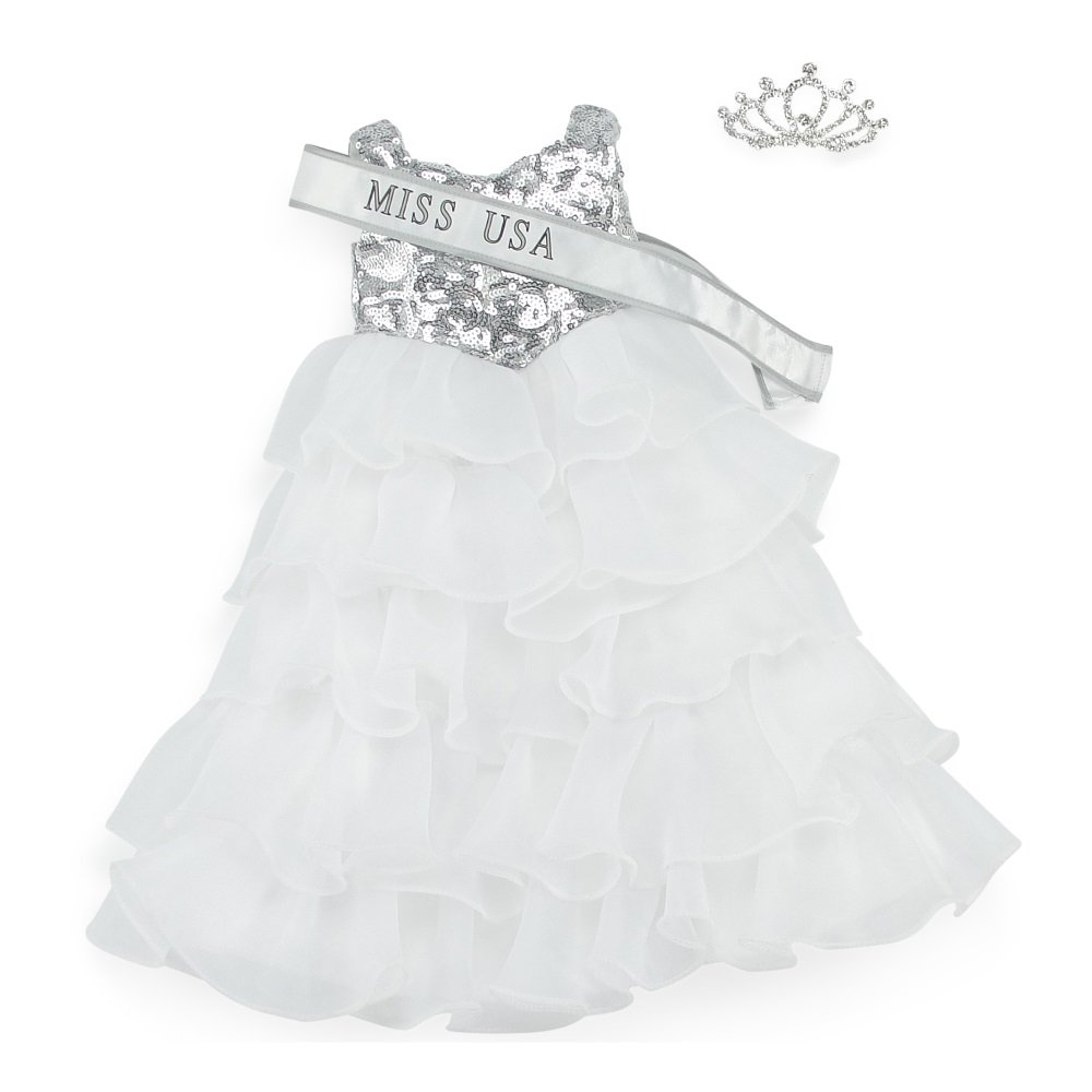 Emily Rose 18 Inch Doll Clothes and Accessories | 18" Doll Ball Gown Pageant Dress with Sash & Sparkling Crown Tiara Accessory! | Compatible with American Girl Dolls