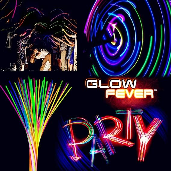 Glow Fever Glowsticks Bulk - 22” Glow Necklaces and Bracelets Party Pack Neon Light Sticks with Connectors - DIY Glowsticks for Concert, Wedding, & Birthday by Party Dragon - Pink, 100 ct