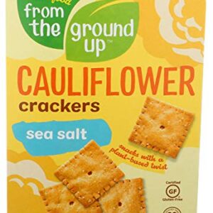 From The Ground Up, Cauliflower Crackers Sea Salt, 4 Ounce