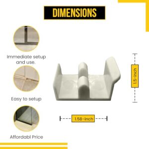 1-5/8" Jamb Guide for Glass Shower Door Used for Side or Bottom Replacement (Pack of 2). Please Note That it Will not fit All Rail-Rollers-Door, Please Refer Images 3 and 4 for Dimensions