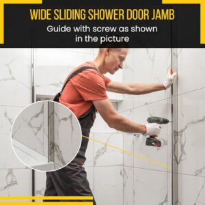 1-5/8" Jamb Guide for Glass Shower Door Used for Side or Bottom Replacement (Pack of 2). Please Note That it Will not fit All Rail-Rollers-Door, Please Refer Images 3 and 4 for Dimensions