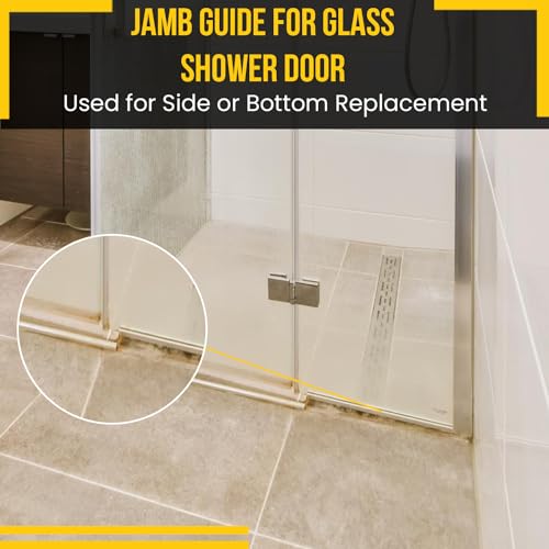 1-5/8" Jamb Guide for Glass Shower Door Used for Side or Bottom Replacement (Pack of 2). Please Note That it Will not fit All Rail-Rollers-Door, Please Refer Images 3 and 4 for Dimensions