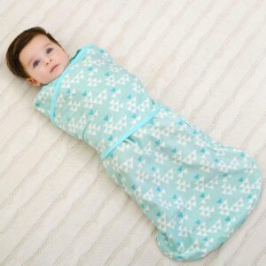 Enrich YLife Swaddle for 6-12 Months Baby Babies Adjustable Swaddles Large Cotton Sleep Sack Sleeping Bag with Velcro and Zipper (Green)