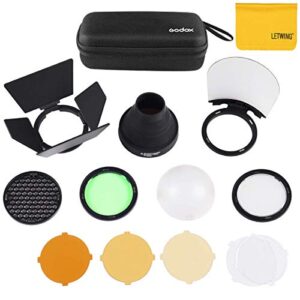 godox ak-r1 accessories kit for godox v1 round head camera flash and godox h200r round flash head to godox ad200/godox ad200pro pocket flash light