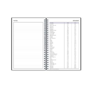 Blue Sky Undated Daily Planner, Flexible Cover, Twin-Wire Binding, 5.5" x 8.5", Passages