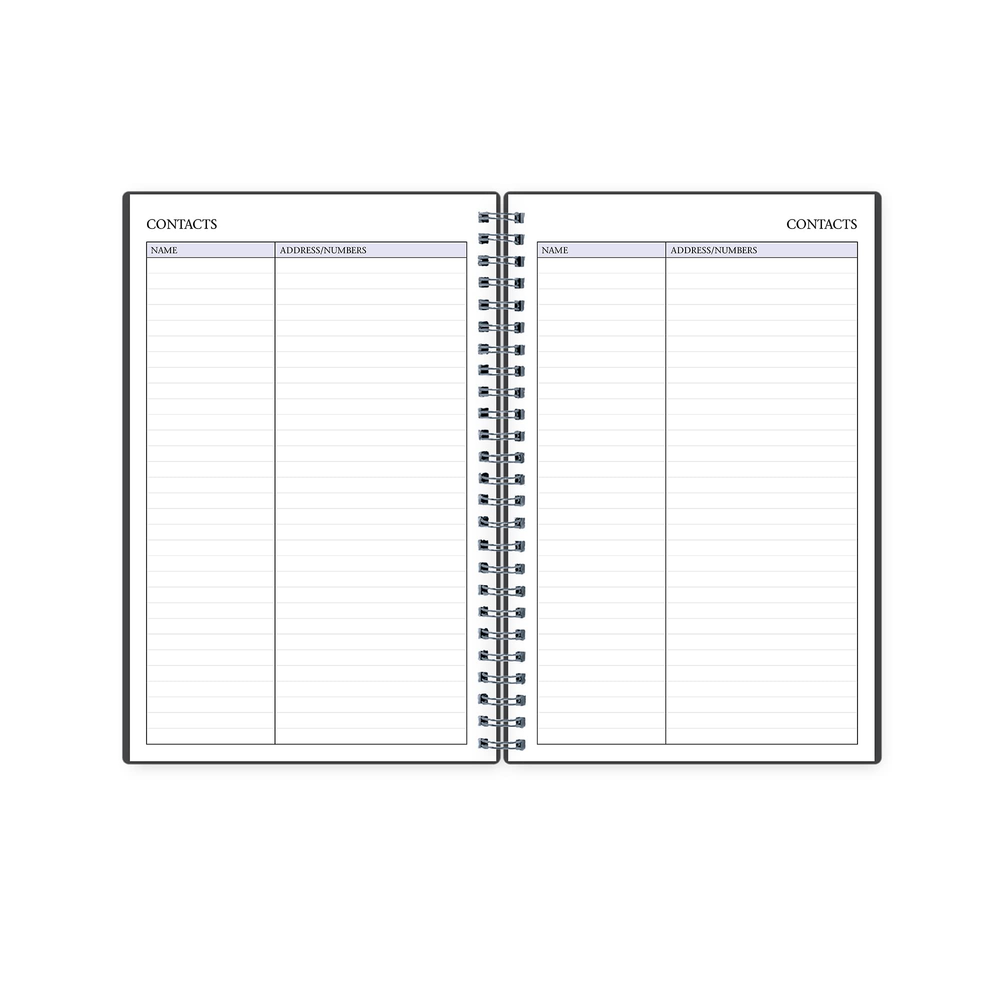 Blue Sky Undated Daily Planner, Flexible Cover, Twin-Wire Binding, 5.5" x 8.5", Passages