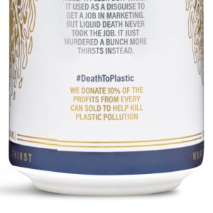 Liquid Death, Still Mountain Water, Real Mountain Source, Natural Minerals & Electrolytes, 12-Pack (Tallboy Size 16.9oz Cans)