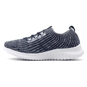 LANCROP Women's Slip On Shoes - Casual Lightweight Comfortable Walking Tennis Sneakers 10.5 US, Label 42 Navy