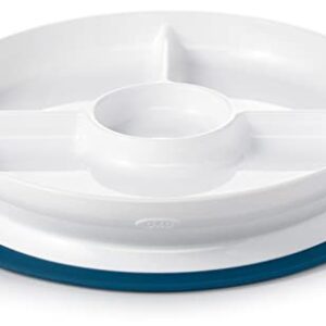 OXO Tot Stick & Stay Suction Divided Plate - Navy