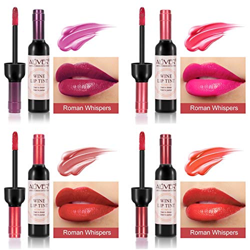 6 Colors Lip Gloss Set Wine Lipstick Matte Long Lasting Waterproof Lip Tint Set Lip Stain