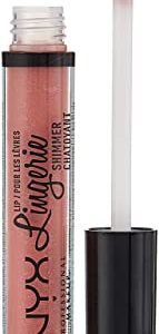 NYX PROFESSIONAL MAKEUP Lip Lingerie Shimmer, Lip Gloss - Euro Trash, Dark Pink-Brown