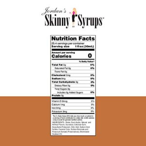 Jordan's Skinny Syrups Sugar Free Coffee Syrup, Toasted Marshmallow Flavor Drink Mix, Zero Calorie Flavoring for Chai Latte, Protein Shake, Food & More, Gluten Free, Keto Friendly, 25.4 Fl Oz, 1 Pack