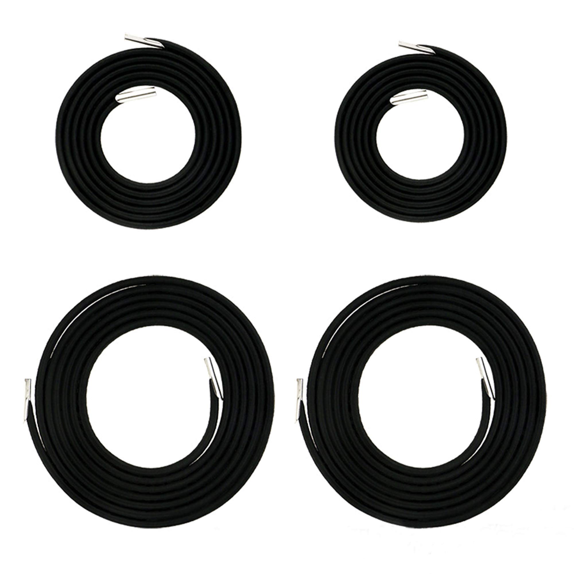 CM Cosmos Pack of 4 Replacement Tie Rope Laces Cords for Zero Gravity Chair, Recliner Chair Repair Tool for Lounge Chair, Bungee Chair (Black)