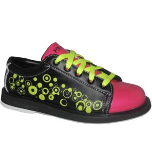 pyramid women's rain black/hot pink/lime green bowling shoes (9 b(m) us)