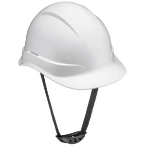 ACERPAL Cap Style Non-Vented White Solid Color OSHA Hard Hat with 6 Point Suspension