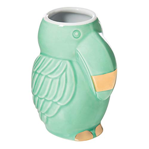 Creative Brands Slant Collections Ceramic Shot Glass, 2-Ounce, Green Toucan