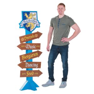 oktoberfest directional sign - party decor - 1 piece