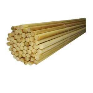 Fartime 12 Inch Long and 16 Inch Long Natural Blank Round Unfinished Bamboo Dowel Rods Craft Sticks Craft Projects,60 Pieces(0.24 Inch Diameter)