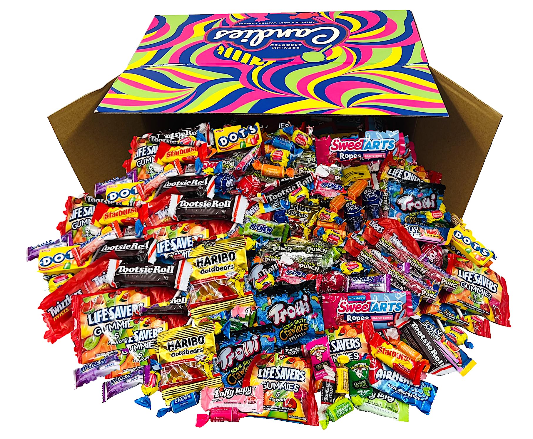 Assorted Classic Candy - Huge PARTY MIX Bulk BOX! 11.25 lbs / 180 oz Classic Individually Wrapped Candies of All Time America's Most Favorite Assorted Candies over 430 pieces