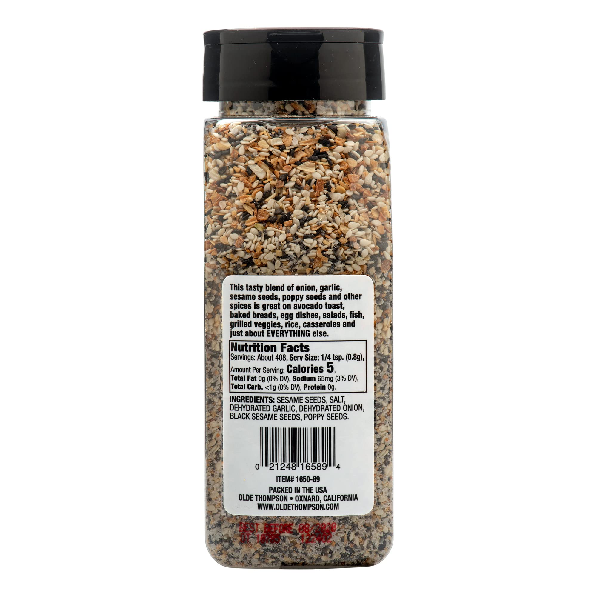 Olde Thompson Everything Bagel Seasoning, Spice And Seasoning Blend 11.5 oz