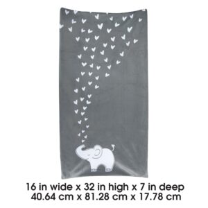 Boppy Changing Pad Cover, Elephant Kisses, 16x32 Inch (Pack of 1)