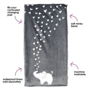 Boppy Changing Pad Cover, Elephant Kisses, 16x32 Inch (Pack of 1)