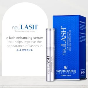 Eye Lash Enhancing Serum for Thicker, Longer Looking Lashes - neuLASH Eyelash Serum by Skin Research Laboratories - Advanced Formula Improves the Look of Natural Lash Follicles & Healthy Lash Lines