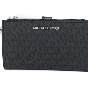 Michael Kors Jet Set Double Zip Wristlet Black PVC