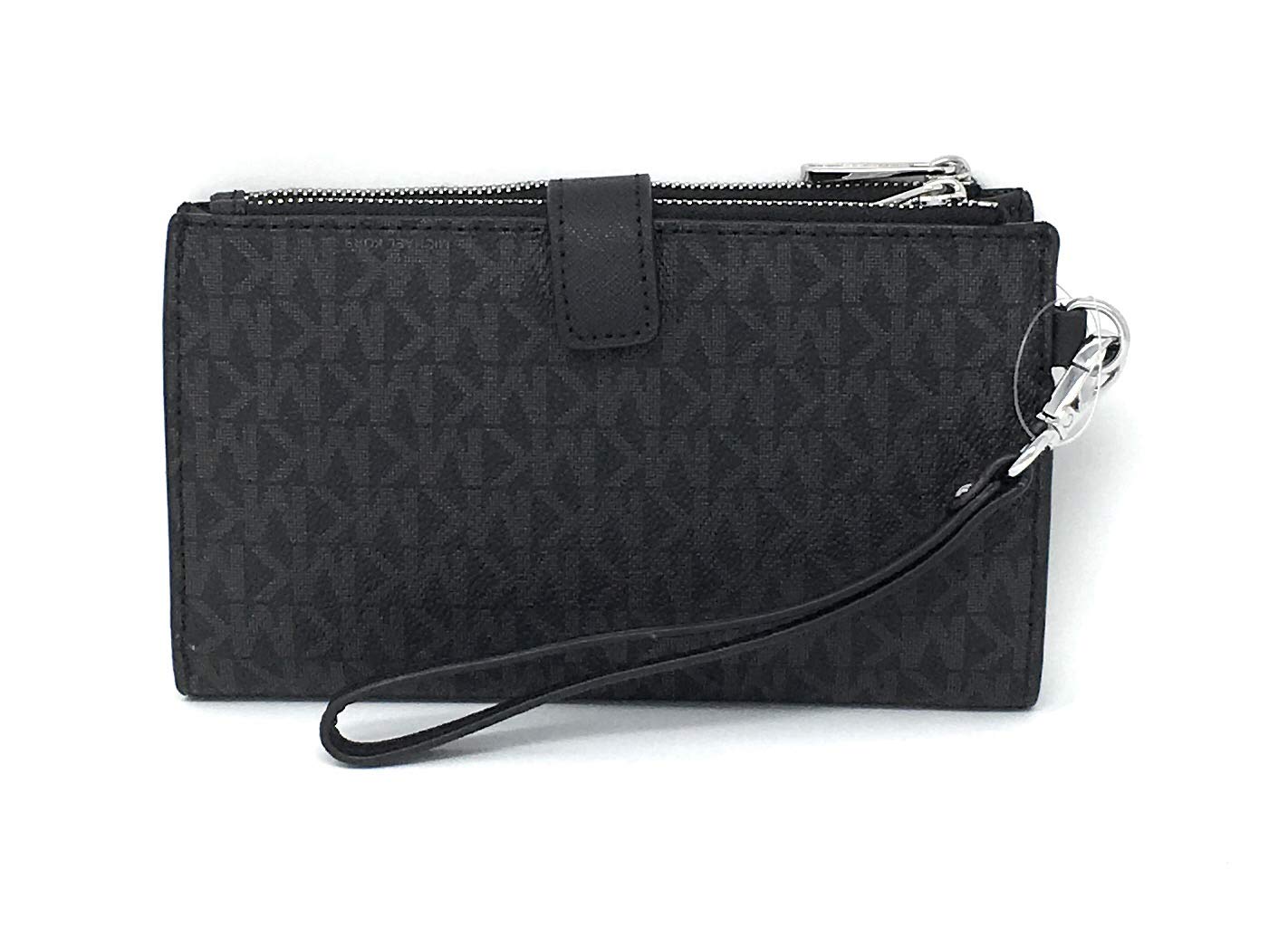 Michael Kors Jet Set Double Zip Wristlet Black PVC