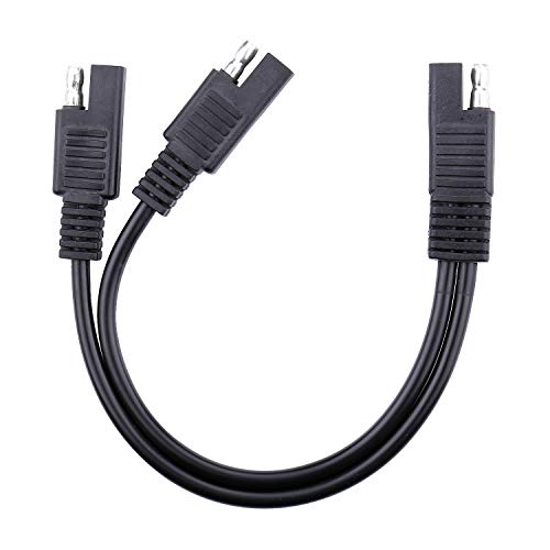 iGreely SAE DC Power Automotive Connector Cable Y Splitter 1 to 2 SAE Extension Cable 18AWG 10inch/25cm