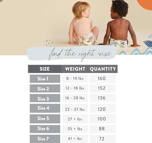 The Honest Company Clean Conscious Diapers | Plant-Based, Sustainable | Wingin' It + Catching Rainbows | Super Club Box, Size 5 (27+ lbs), 100 Count