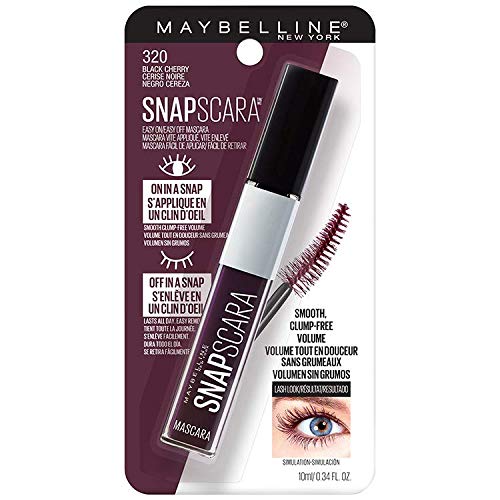 Maybelline New York Snapscara Washable Mascara, Black Cherry, Pack of 1