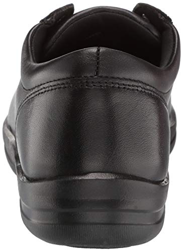 Apex Women's Liv Leather Lace-Up Black Sneaker, 8.5 X-Wide