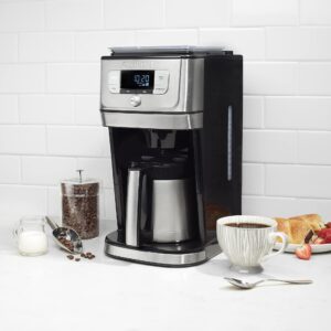 Cuisinart DGB-850 Burr Grind & Brew 10-Cup Coffeemaker with Thermal Carafe, Black/Stainless Steel, Silver