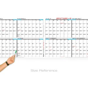 JJH Planners - Laminated - 48" x 48" Jumbo 2024 Wall Calendar - 2 Part 12 Month Yearly Annual Planner (24-48x48)