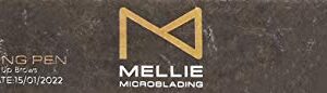 PACK Of 10 Mellie's Signature Microblading Disposable Pen - U SHAPE .18mm - Sterile - Sharp Blade & Non Slip Grip With Pigment Sponge - 18U Microblading Needles