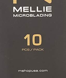 PACK Of 10 Mellie's Signature Microblading Disposable Pen - U SHAPE .18mm - Sterile - Sharp Blade & Non Slip Grip With Pigment Sponge - 18U Microblading Needles