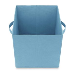 Casafield Set of 6 Collapsible Fabric Cube Storage Bins, Baby Blue - 11" Foldable Cloth Baskets for Shelves, Cubby Organizers & More