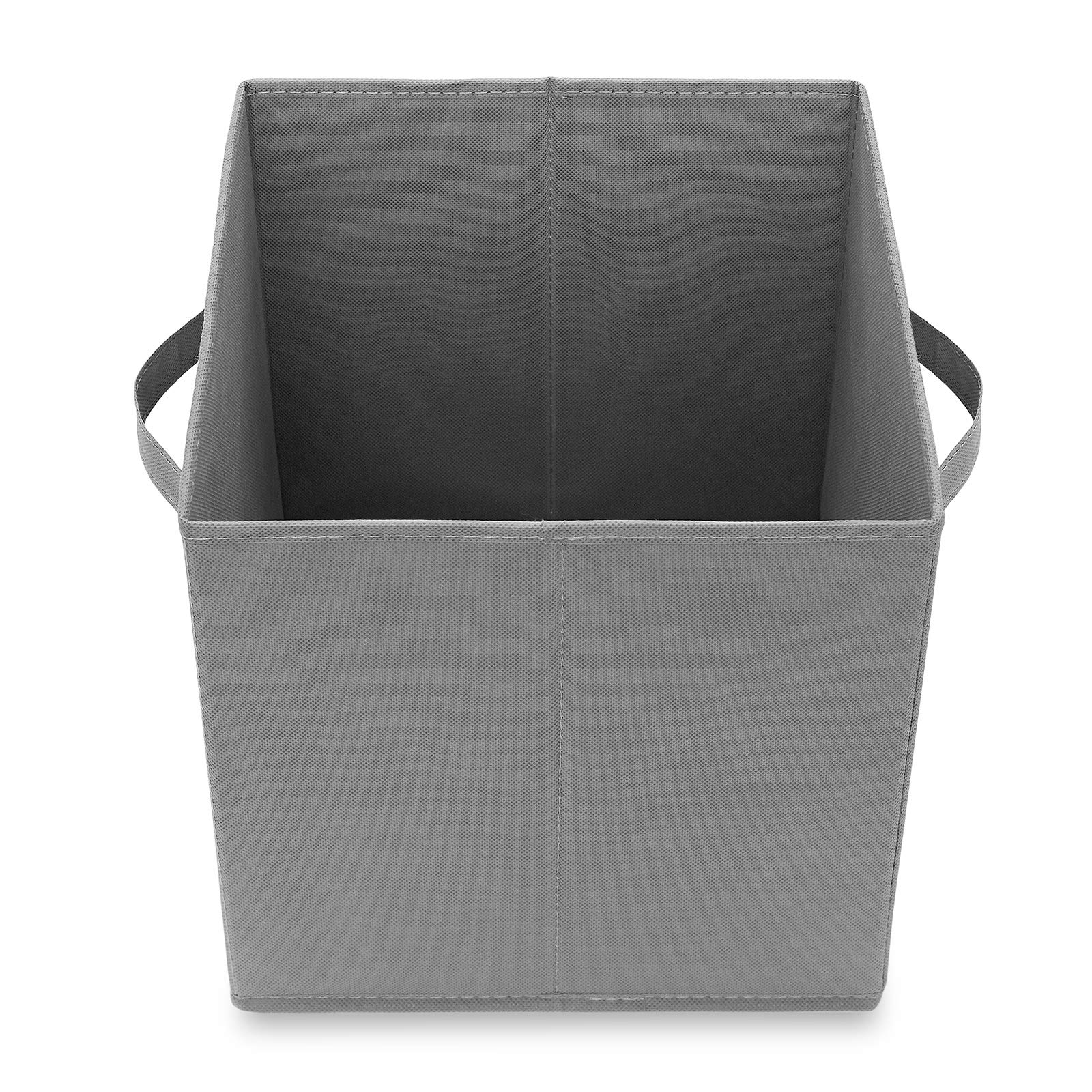 Casafield Set of 6 Collapsible Fabric Cube Storage Bins, Gray - 11" Foldable Cloth Baskets for Shelves, Cubby Organizers & More