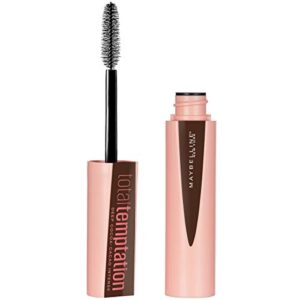 maybelline total temptation washable mascara makeup, deep cocoa, 0.27 fluid ounce