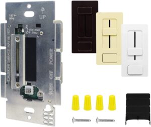 hitlights dimmable driver and dimmer switch single integrated unit, ezdim 120v ac – 12 v dc 40watt wall dimmer switch compatible with most solid color 12v dc tape lights and fixtures, ul listed