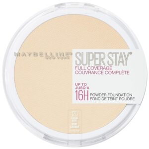 maybelline new york super stay full coverage powder foundation makeup, up to 16 hour wear, soft, creamy matte foundation, classic ivory, 1 count