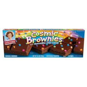 little debbie cosmic brownies, 6 individually wrapped brownies, 13.1 oz box