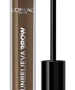 L'Oreal Paris Unbelieva-Brow Longwear Waterproof Tinted Brow Gel, Smudge-resistant, Transfer- Proof, Quick Drying, Easy and quick application with precise brush, Brunette, 0.15 fl. oz.