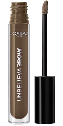 L'Oreal Paris Unbelieva-Brow Longwear Waterproof Tinted Brow Gel, Smudge-resistant, Transfer- Proof, Quick Drying, Easy and quick application with precise brush, Brunette, 0.15 fl. oz.